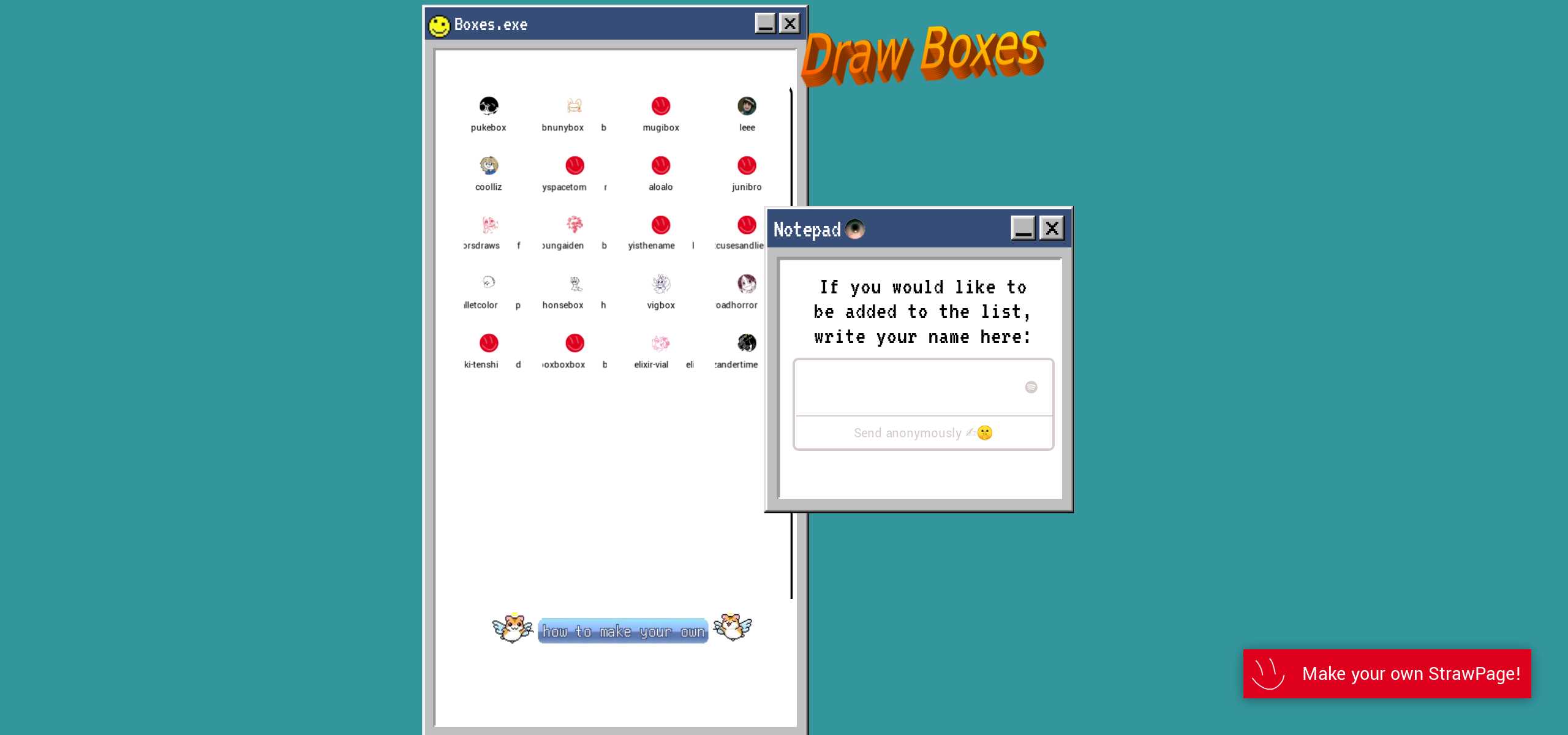drawbox's strawpage