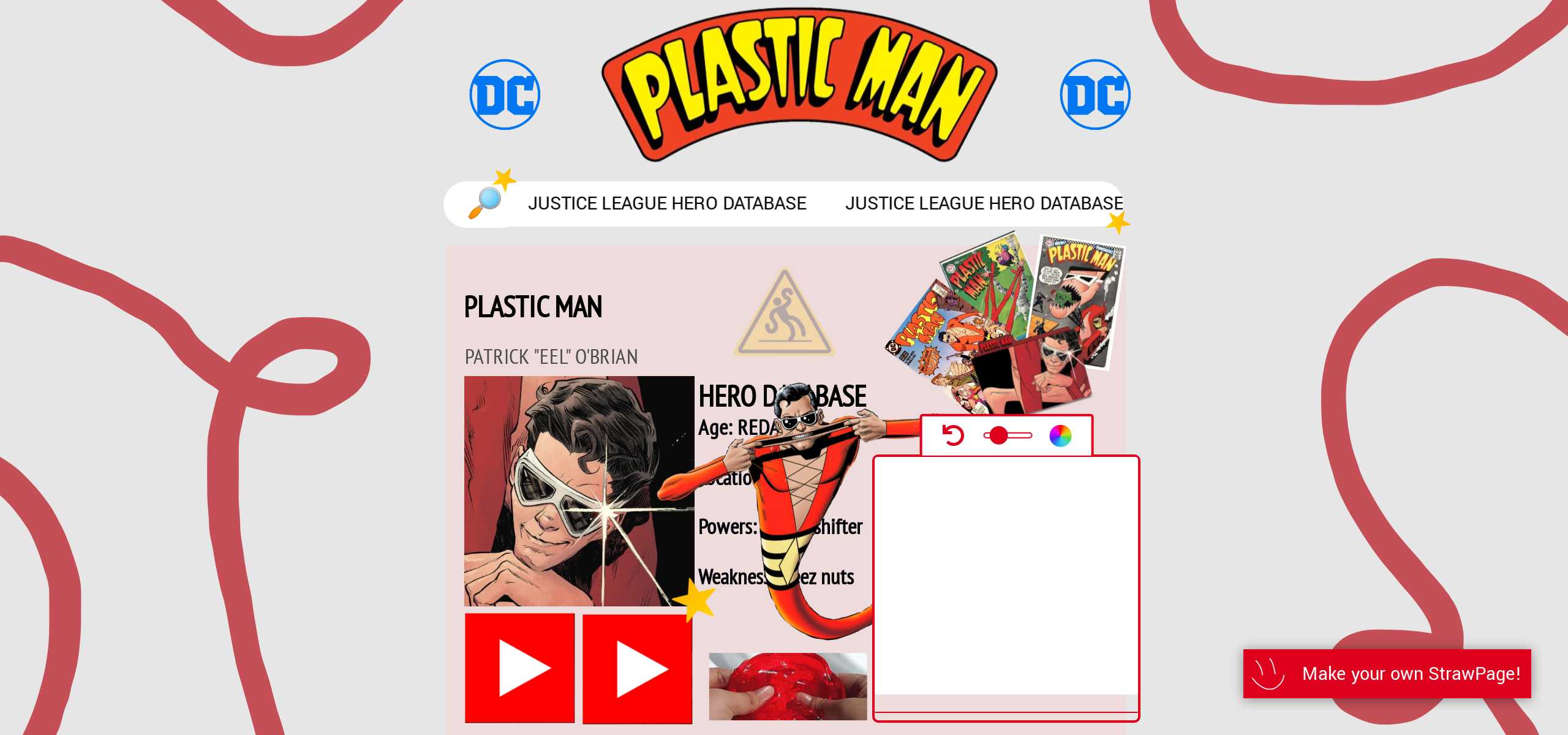 plasticman's strawpage