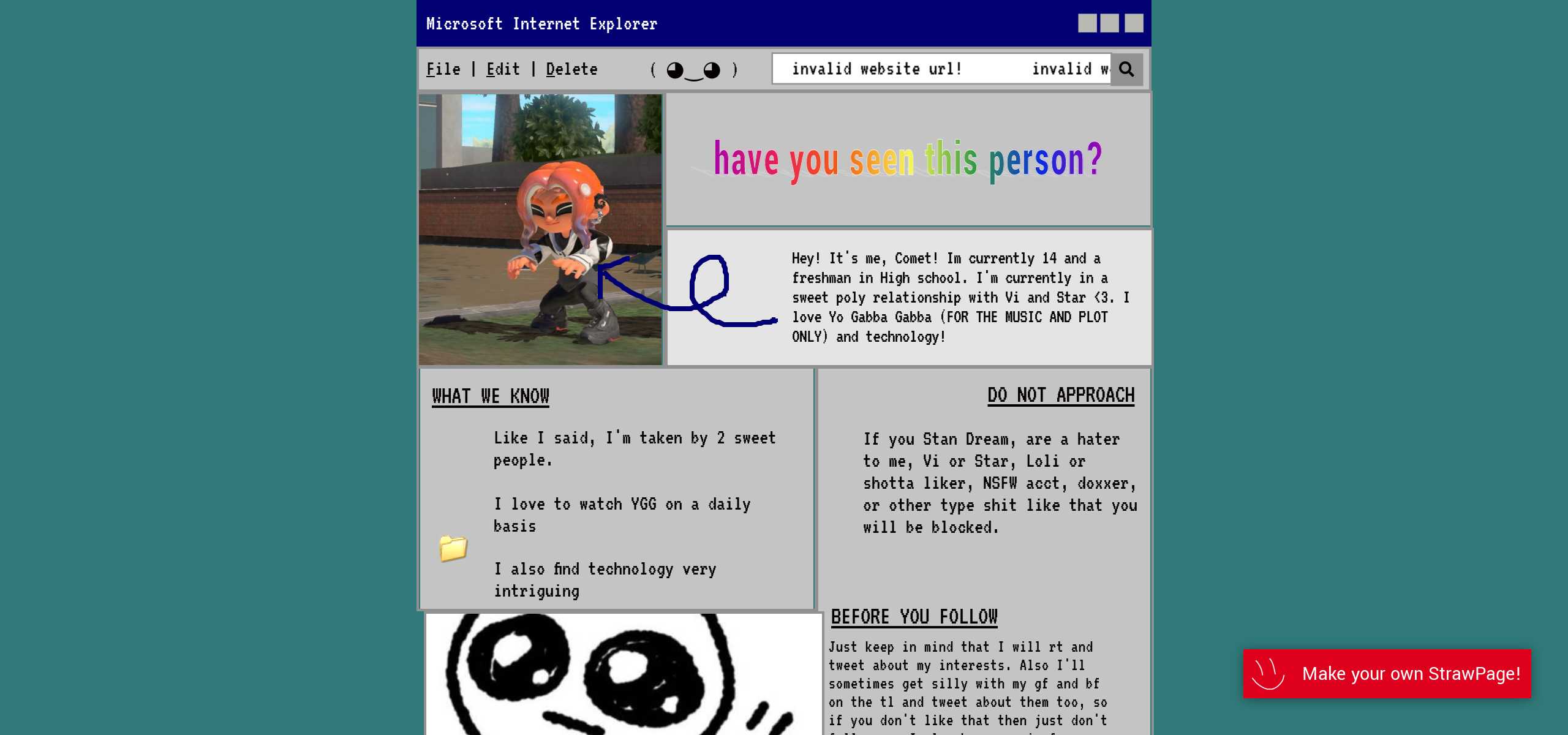 sillycomet's strawpage