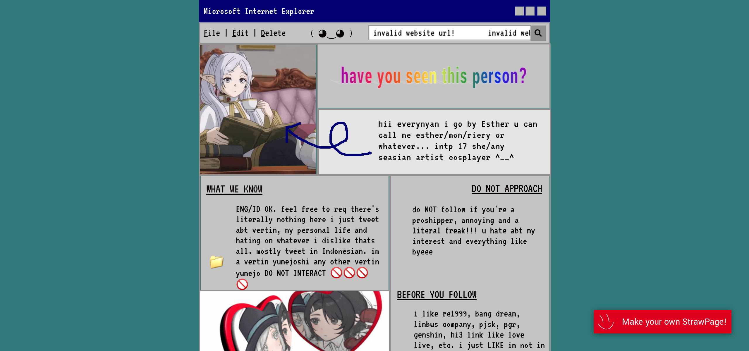 veresther's strawpage